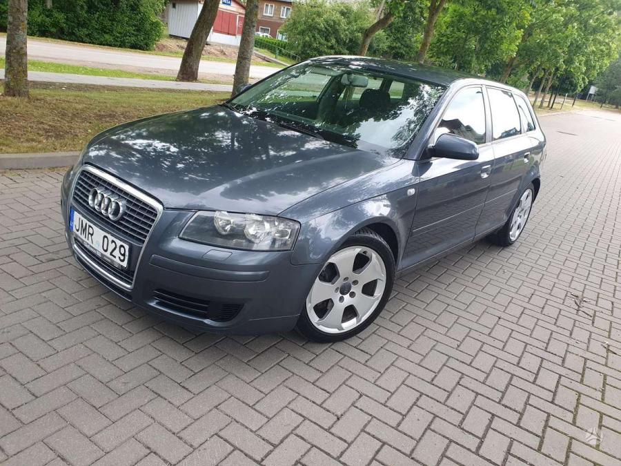 Grey Audi A3 2006 in Vilkaviskis, with an engine capacity of 1.97 L and mileage of 320 thousand km for 1350 €, photo 1 on AUTOMOTO.COM.LV