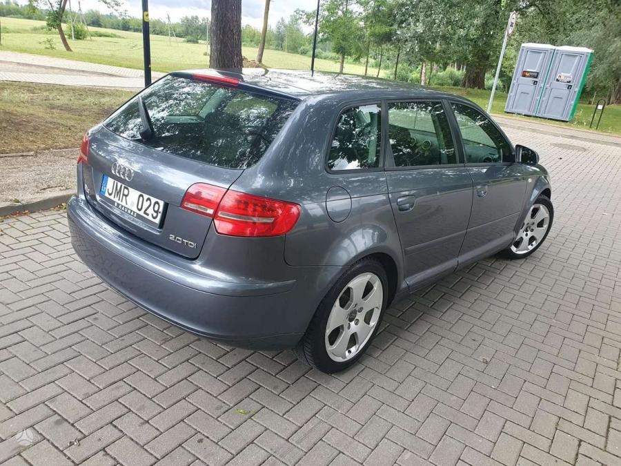 Grey Audi A3 2006 in Vilkaviskis, with an engine capacity of 1.97 L and mileage of 320 thousand km for 1350 €, photo 7 on AUTOMOTO.COM.LV