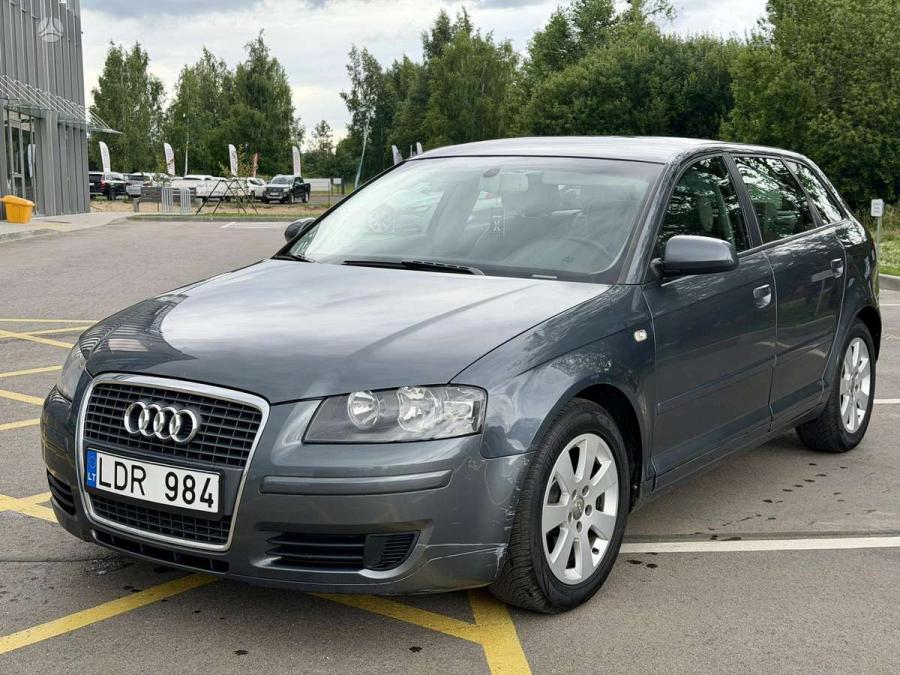 Grey Audi A3 2006 in Vilnius, with an engine capacity of 1.90 L and mileage of 315 thousand km for 2350 €, photo 7 on AUTOMOTO.COM.LV