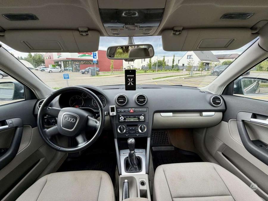 Grey Audi A3 2006 in Vilnius, with an engine capacity of 1.90 L and mileage of 315 thousand km for 2350 €, photo 8 on AUTOMOTO.COM.LV
