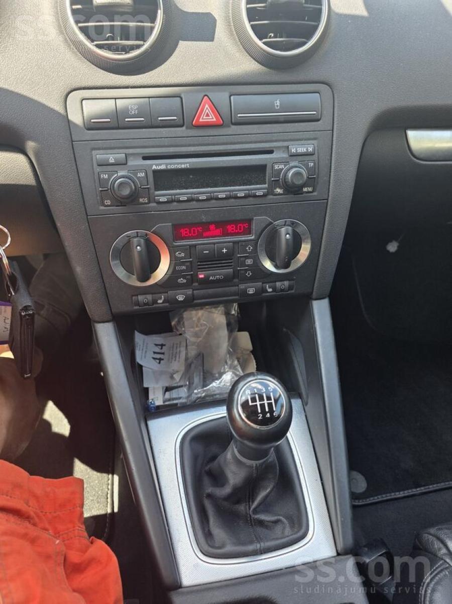 Grey Audi A3 2006 in Riga, with an engine capacity of 2.00 L and mileage of 188 thousand km for 3550 €, photo 13 on AUTOMOTO.COM.LV