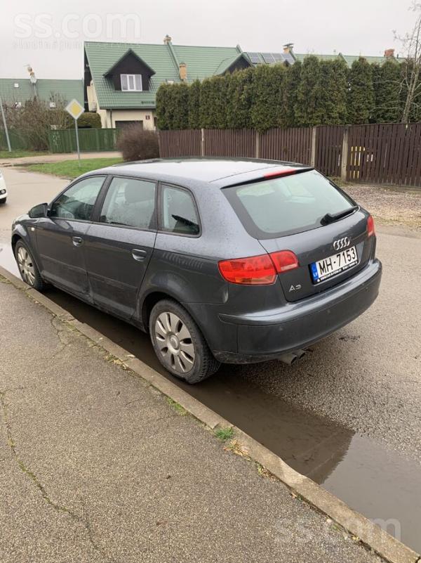 Grey Audi A3 2007 in Riga, with an engine capacity of 1.80 L and mileage of 181 thousand km for 3100 €, photo 8 on AUTOMOTO.COM.LV