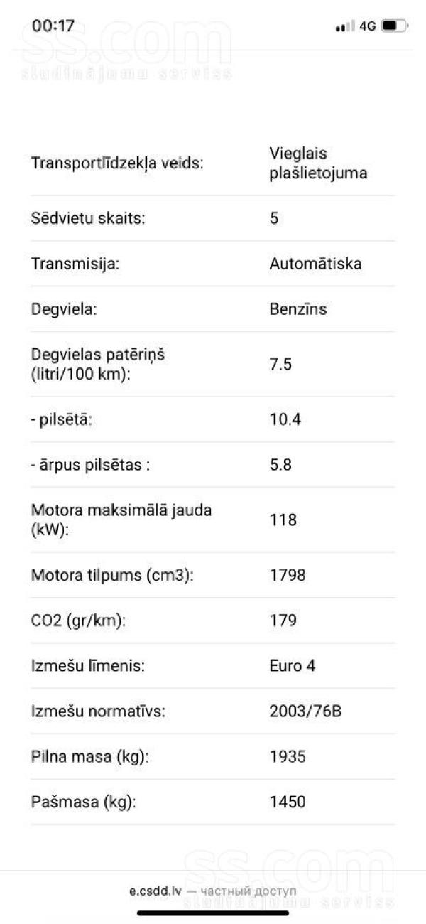 Grey Audi A3 2007 in Riga, with an engine capacity of 1.80 L and mileage of 181 thousand km for 3100 €, photo 10 on AUTOMOTO.COM.LV