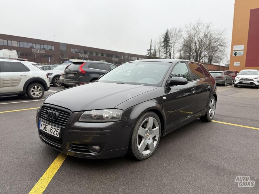 Pelēks Audi A3 2007 Viļņa, ar dzinēja tilpumu 2.00 L un nobraukumu 322 tūkst. km par 3450 €, foto 1 vietnē AUTOMOTO.COM.LV