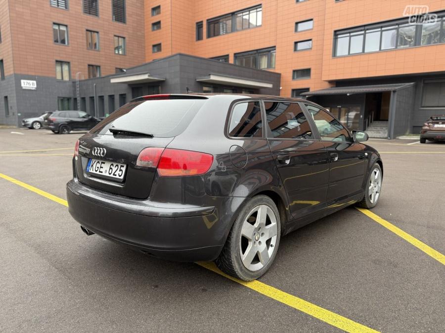 Pelēks Audi A3 2007 Viļņa, ar dzinēja tilpumu 2.00 L un nobraukumu 322 tūkst. km par 3450 €, foto 4 vietnē AUTOMOTO.COM.LV