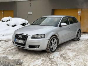 Grey Audi A3 2007 in Vilnius, with an engine capacity of 1.97 L and mileage of 310 thousand km for 2900 €, photo  on AUTOMOTO.COM.LV