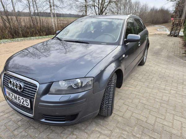 Pelēks Audi A3 2007 Viļņa, ar dzinēja tilpumu 2.00 L un nobraukumu 251 tūkst. km par 3500 €, foto 1 vietnē AUTOMOTO.COM.LV