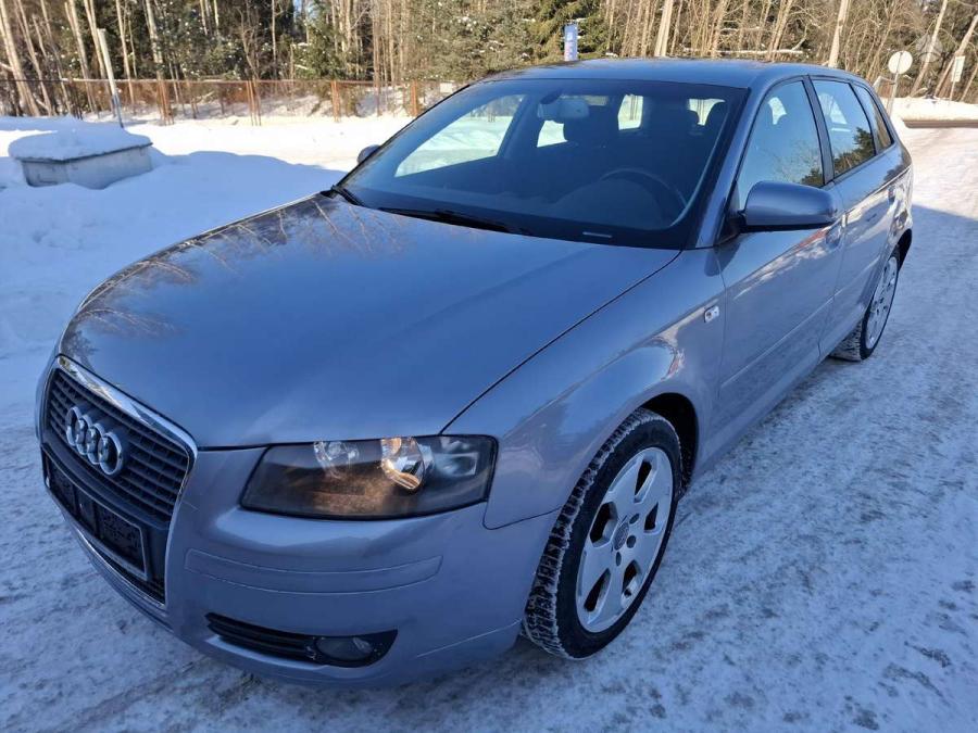 Grey Audi A3 2007 in Utena, with an engine capacity of 1.60 L and mileage of 280 thousand km for 2600 €, photo 1 on AUTOMOTO.COM.LV