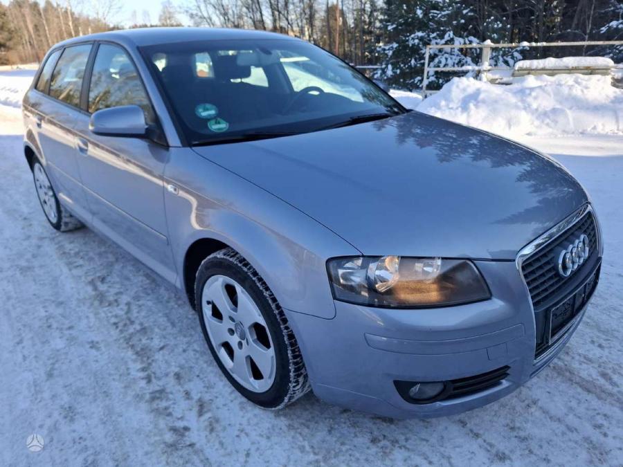 Grey Audi A3 2007 in Utena, with an engine capacity of 1.60 L and mileage of 280 thousand km for 2600 €, photo 3 on AUTOMOTO.COM.LV