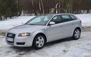 Grey Audi A3 2007 in Kaunas, with an engine capacity of 1.60 L and mileage of 240 thousand km for 1950 €, photo  on AUTOMOTO.COM.LV
