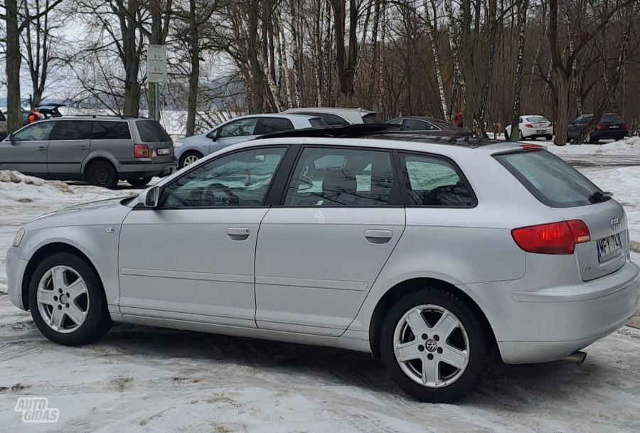 Grey Audi A3 2007 in Kaunas, with an engine capacity of 1.60 L and mileage of 240 thousand km for 1950 €, photo 6 on AUTOMOTO.COM.LV