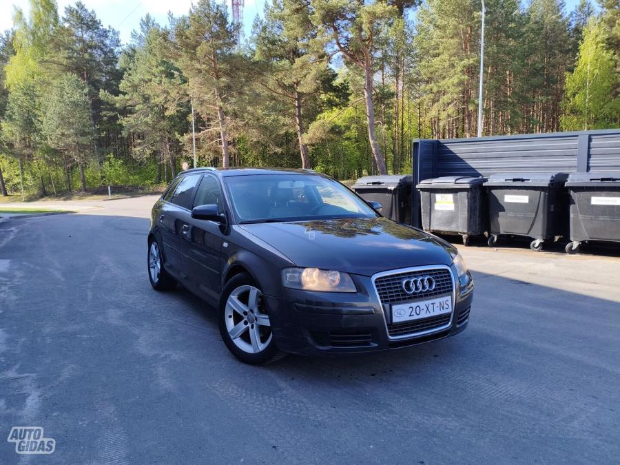 Grey Audi A3 2007 in Utena, with an engine capacity of 1.80 L and mileage of 324 thousand km for 3199 €, photo 1 on AUTOMOTO.COM.LV