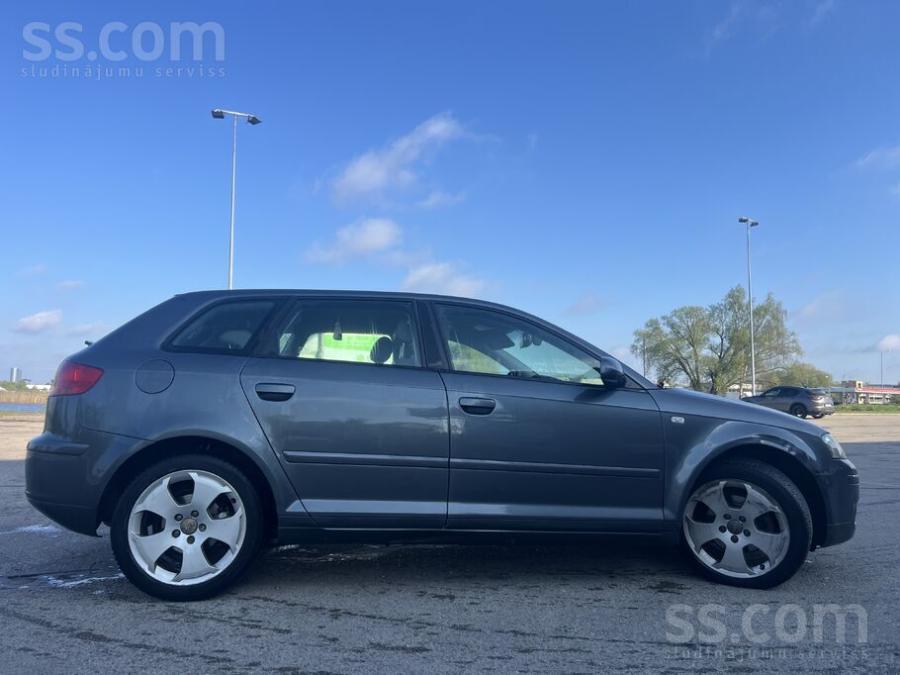 Grey Audi A3 2007 in Riga, with an engine capacity of 1.90 L and mileage of 200 thousand km for 3690 €, photo 4 on AUTOMOTO.COM.LV