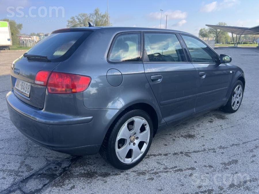 Grey Audi A3 2007 in Riga, with an engine capacity of 1.90 L and mileage of 200 thousand km for 3690 €, photo 6 on AUTOMOTO.COM.LV