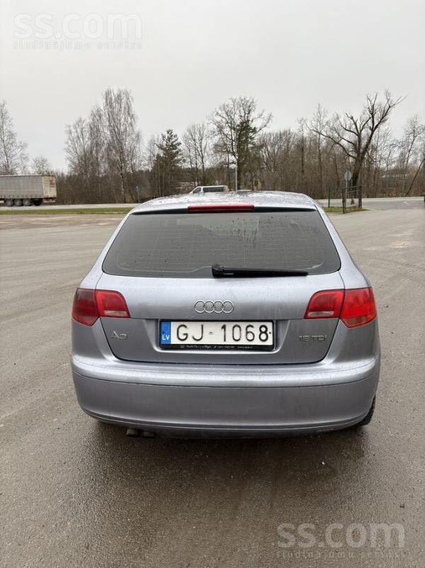 Grey Audi A3 2007 in Bauska, with an engine capacity of 1.90 L and mileage of 311 thousand km for 2700 €, photo 4 on AUTOMOTO.COM.LV
