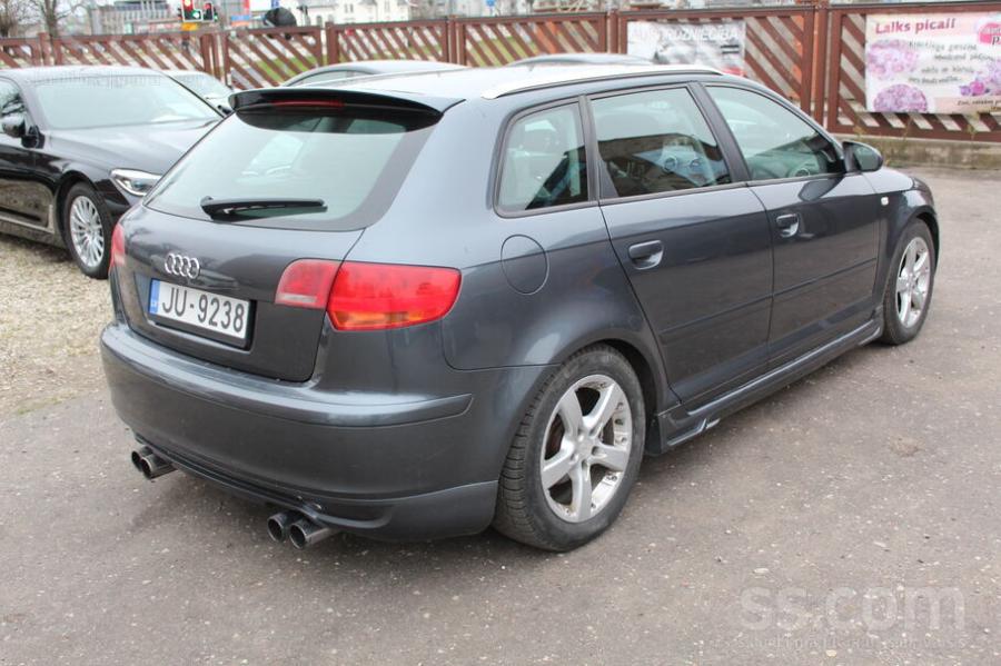Grey Audi A3 2007 in Liepaja, with an engine capacity of 2.00 L and mileage of 265 thousand km for 3500 €, photo 5 on AUTOMOTO.COM.LV