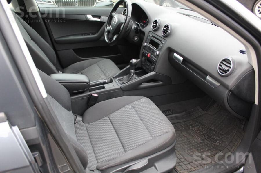 Grey Audi A3 2007 in Liepaja, with an engine capacity of 2.00 L and mileage of 265 thousand km for 3500 €, photo 8 on AUTOMOTO.COM.LV