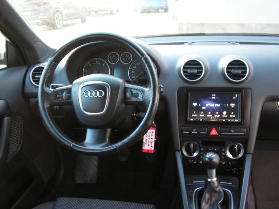 Grey Audi A3 2007 in Riga, with an engine capacity of 2.00 L and mileage of 255 thousand km for 4490 €, photo 15 on AUTOMOTO.COM.LV