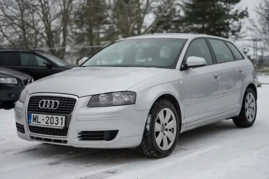 Pelēks Audi A3 2007 Liepāja, ar dzinēja tilpumu 1.90 L un nobraukumu 205 tūkst. km par 4200 €, foto 1 vietnē AUTOMOTO.COM.LV