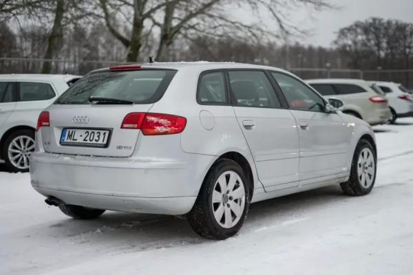 Grey Audi A3 2007 in Liepaja, with an engine capacity of 1.90 L and mileage of 205 thousand km for 4200 €, photo 3 on AUTOMOTO.COM.LV