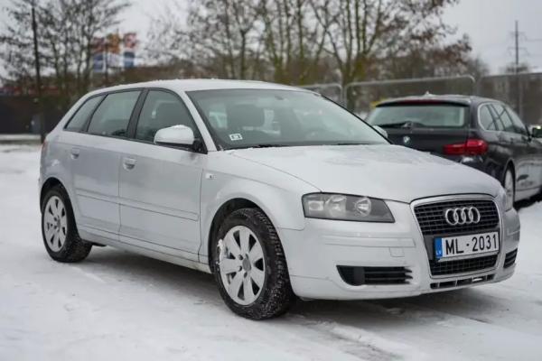 Grey Audi A3 2007 in Liepaja, with an engine capacity of 1.90 L and mileage of 205 thousand km for 4200 €, photo 4 on AUTOMOTO.COM.LV