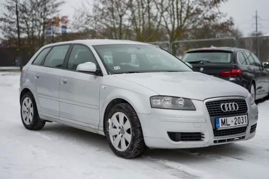 Pelēks Audi A3 2007 Liepāja, ar dzinēja tilpumu 1.90 L un nobraukumu 205 tūkst. km par 4200 €, foto 5 vietnē AUTOMOTO.COM.LV