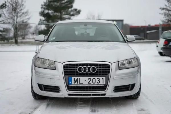 Grey Audi A3 2007 in Liepaja, with an engine capacity of 1.90 L and mileage of 205 thousand km for 4200 €, photo 5 on AUTOMOTO.COM.LV