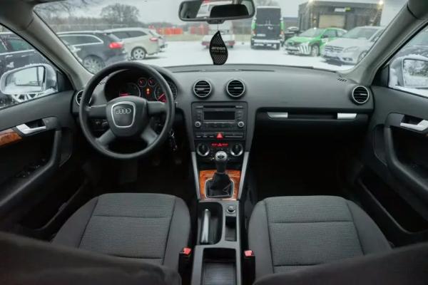 Grey Audi A3 2007 in Liepaja, with an engine capacity of 1.90 L and mileage of 205 thousand km for 4200 €, photo 6 on AUTOMOTO.COM.LV