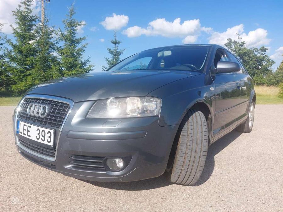 Grey Audi A3 2007 in Vilkaviskis, with an engine capacity of 1.90 L and mileage of 366 thousand km for 2700 €, photo 3 on AUTOMOTO.COM.LV