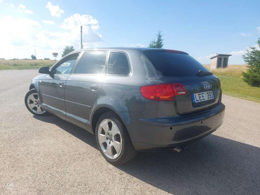 Grey Audi A3 2007 in Vilkaviskis, with an engine capacity of 1.90 L and mileage of 366 thousand km for 2700 €, photo 5 on AUTOMOTO.COM.LV
