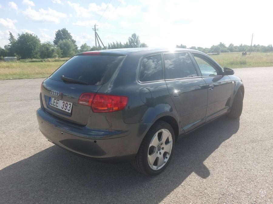 Grey Audi A3 2007 in Vilkaviskis, with an engine capacity of 1.90 L and mileage of 366 thousand km for 2700 €, photo 7 on AUTOMOTO.COM.LV