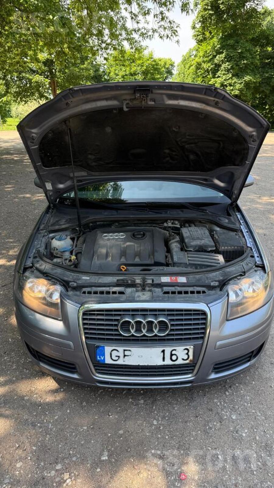 Grey Audi A3 2007 in Saldus, with an engine capacity of 1.90 L and mileage of 210 thousand km for 2200 €, photo 11 on AUTOMOTO.COM.LV