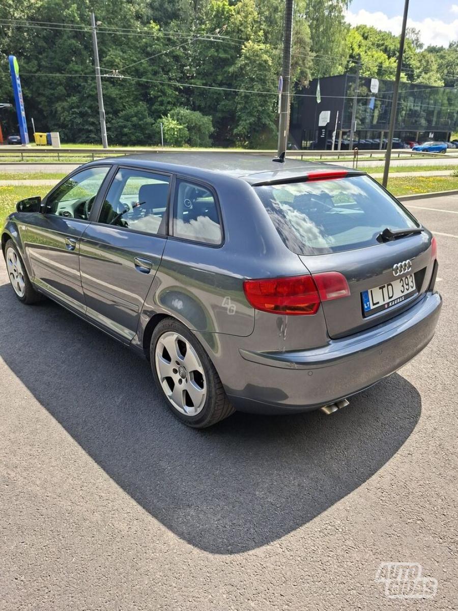 Grey Audi A3 2007 in Kaunas, with an engine capacity of 1.90 L and mileage of 316 thousand km for 2550 €, photo 4 on AUTOMOTO.COM.LV