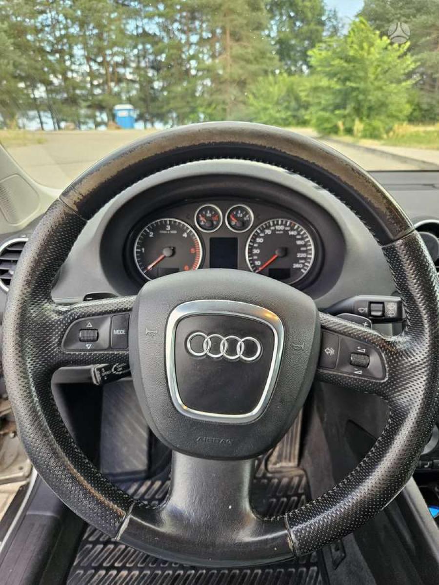 Grey Audi A3 2007 in Lazdijai, with an engine capacity of 1.97 L and mileage of 300 thousand km for 2800 €, photo 12 on AUTOMOTO.COM.LV