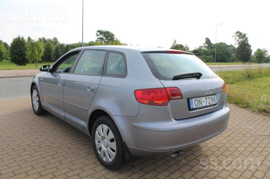 Grey Audi A3 2007 in Saldus, with an engine capacity of 1.90 L and mileage of 211 thousand km for 2550 €, photo 5 on AUTOMOTO.COM.LV