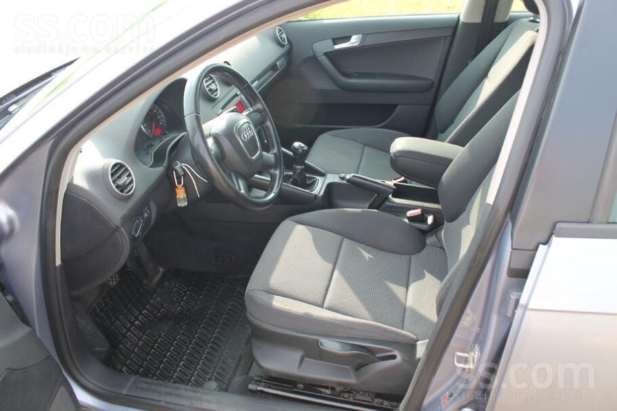 Grey Audi A3 2007 in Saldus, with an engine capacity of 1.90 L and mileage of 211 thousand km for 2550 €, photo 9 on AUTOMOTO.COM.LV