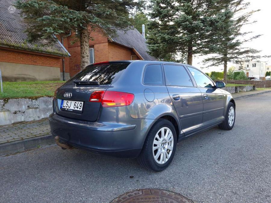 Pelēks Audi A3 2007 Ignalina, ar dzinēja tilpumu 1.97 L un nobraukumu 401 tūkst. km par 2600 €, foto 5 vietnē AUTOMOTO.COM.LV