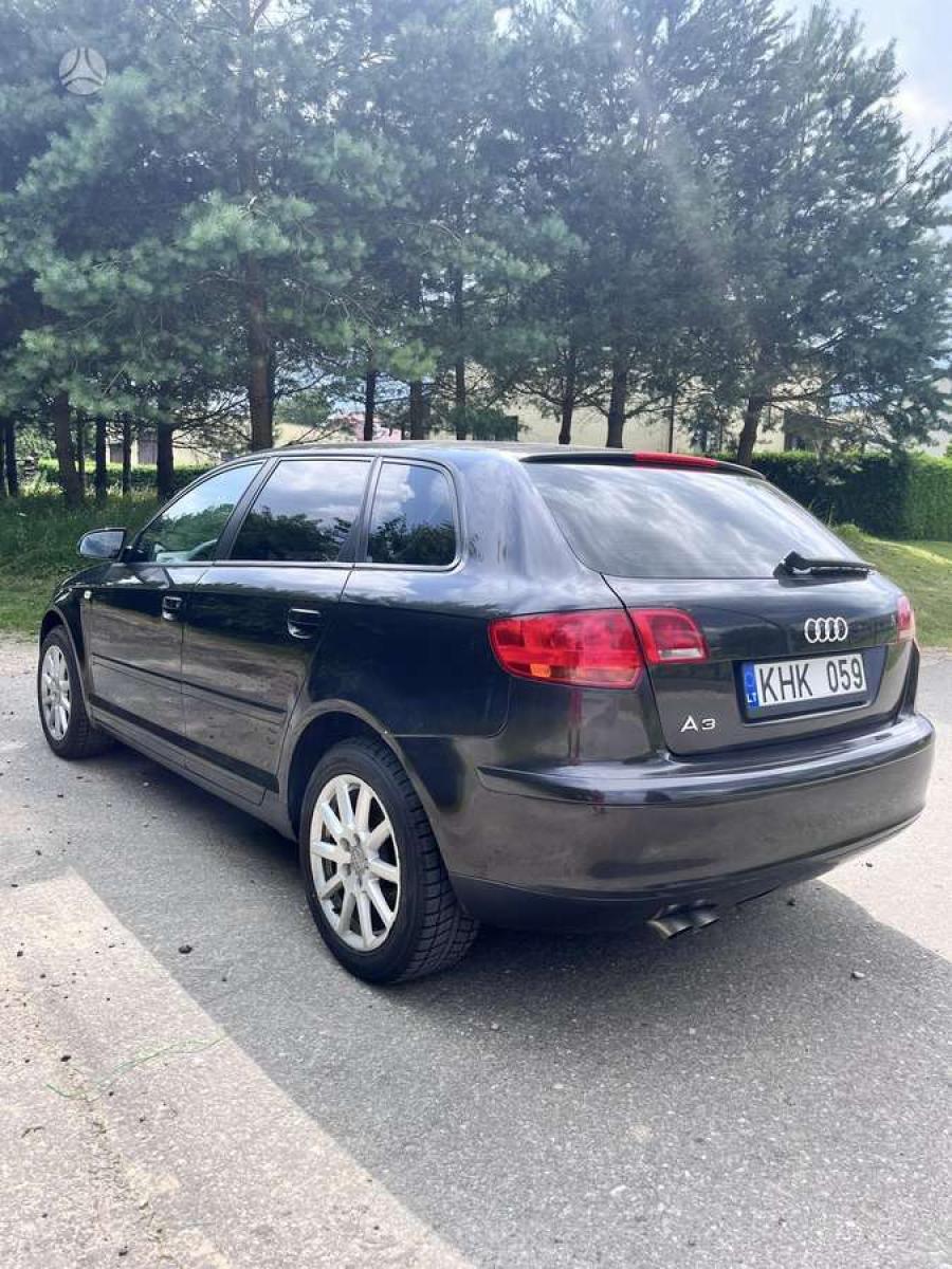 Grey Audi A3 2007 in Vilnius, with an engine capacity of 1.90 L and mileage of 301 thousand km for 2600 €, photo 7 on AUTOMOTO.COM.LV