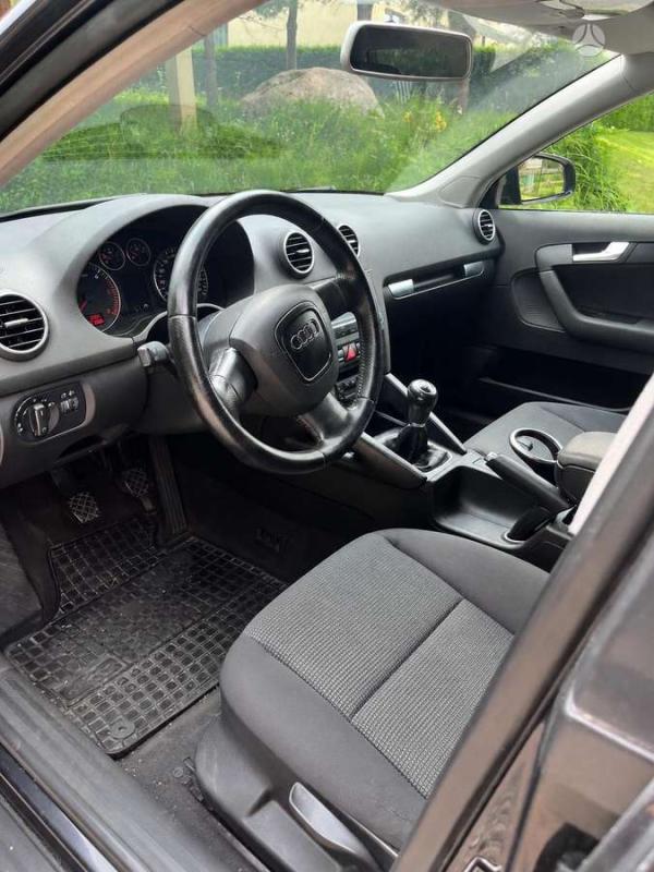 Pelēks Audi A3 2007 Viļņa, ar dzinēja tilpumu 1.90 L un nobraukumu 301 tūkst. km par 2600 €, foto 8 vietnē AUTOMOTO.COM.LV