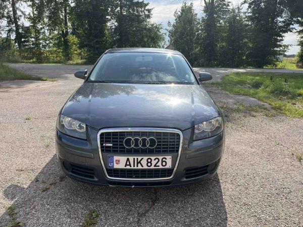Grey Audi A3 2007 in Kazlu Ruda, with an engine capacity of 1.90 L and mileage of 357 thousand km for 2500 €, photo 1 on AUTOMOTO.COM.LV