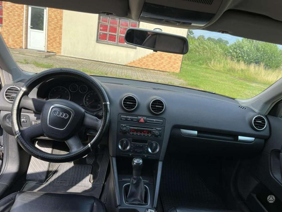 Grey Audi A3 2007 in Kazlu Ruda, with an engine capacity of 1.90 L and mileage of 357 thousand km for 2500 €, photo 9 on AUTOMOTO.COM.LV