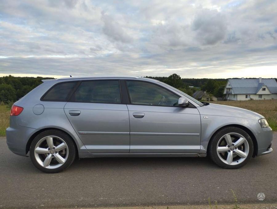 Pelēks Audi A3 2007 Viļņa, ar dzinēja tilpumu 2.00 L un nobraukumu 229 tūkst. km par 3950 €, foto 6 vietnē AUTOMOTO.COM.LV