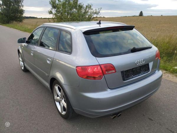 Grey Audi A3 2007 in Vilnius, with an engine capacity of 2.00 L and mileage of 229 thousand km for 3950 €, photo 8 on AUTOMOTO.COM.LV