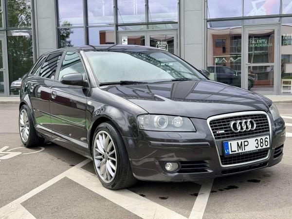 Grey Audi A3 2007 in Vilnius, with an engine capacity of 1.97 L and mileage of 250 thousand km for 3500 €, photo 1 on AUTOMOTO.COM.LV