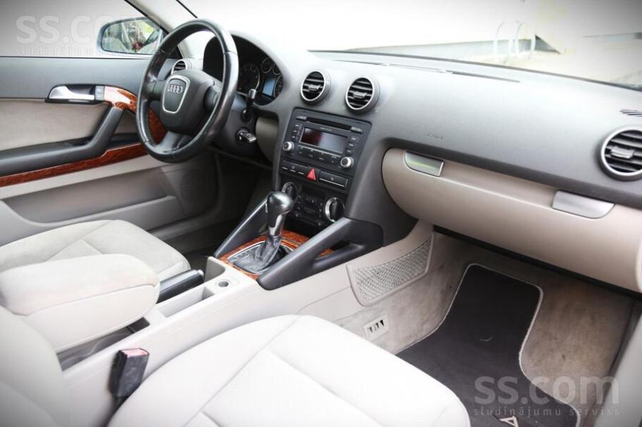 Grey Audi A3 2007 in Riga, with an engine capacity of 1.80 L and mileage of 243 thousand km for 3495 €, photo 11 on AUTOMOTO.COM.LV