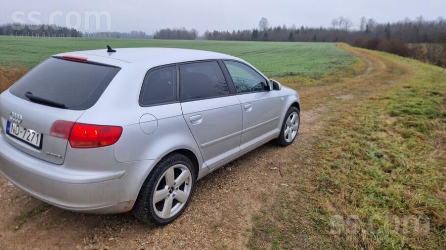 Grey Audi A3 2008 in Gulbene, with an engine capacity of 2.00 L and mileage of 378 thousand km for 3250 €, photo 2 on AUTOMOTO.COM.LV