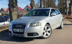 Pelēks Audi A3 2008 Viļņa, ar dzinēja tilpumu 2.00 L un nobraukumu 300 tūkst. km par 2300 €, foto  vietnē AUTOMOTO.COM.LV