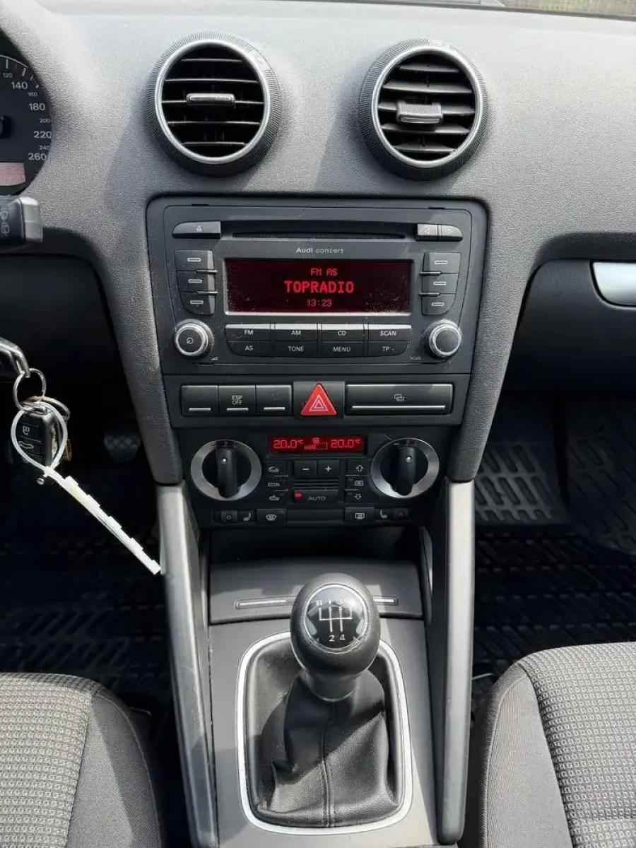 Grey Audi A3 2008 in Ventspils, with an engine capacity of 1.60 L and mileage of 194 thousand km for 3600 €, photo 15 on AUTOMOTO.COM.LV