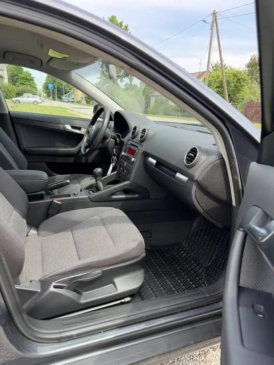 Grey Audi A3 2008 in Ventspils, with an engine capacity of 1.60 L and mileage of 194 thousand km for 3600 €, photo 17 on AUTOMOTO.COM.LV