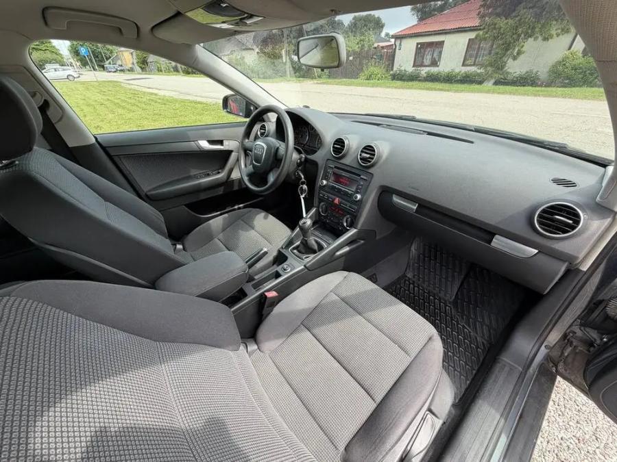 Grey Audi A3 2008 in Ventspils, with an engine capacity of 1.60 L and mileage of 194 thousand km for 3600 €, photo 18 on AUTOMOTO.COM.LV